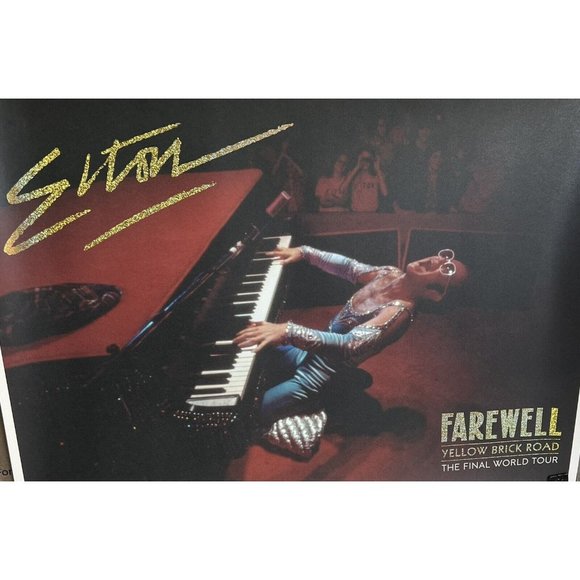 Elton John | Art | Elton John Lithograph Poster Farewell Yellow Brick ...